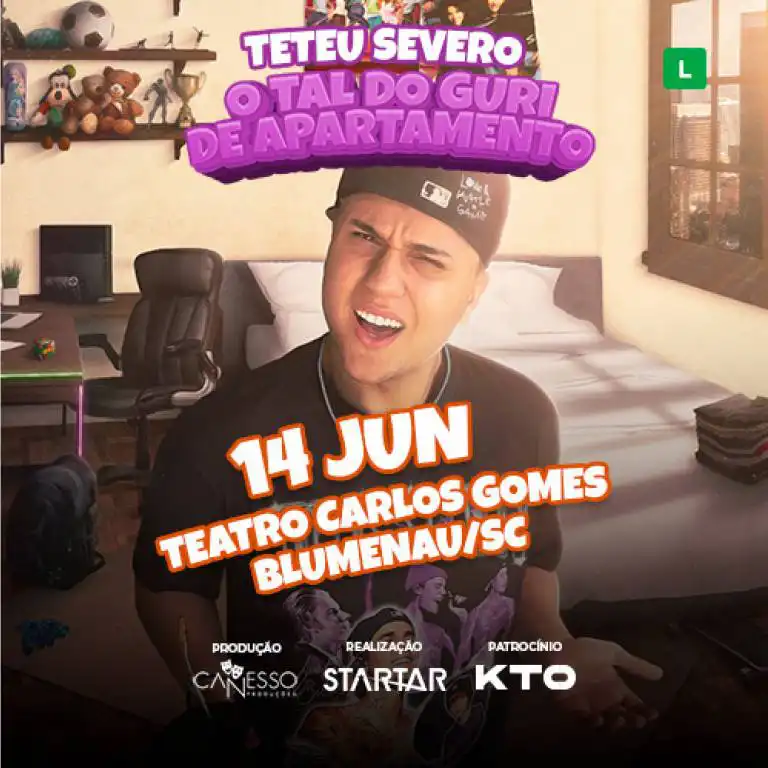Teteu Severo em: O tal guri de apartamento - BLU | Stand-up | TicketCenter